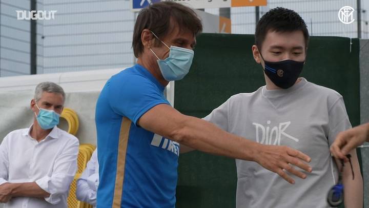 Inter president Steven Zhang visit team before Europa League semi-final ...